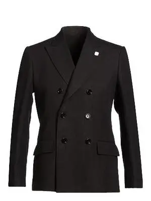 LARDINI Blazer Size Linen - Black