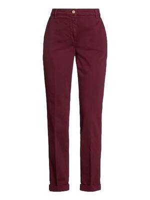 MANILA GRACE Tapered Twill Pants Garnet