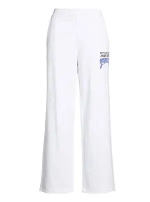 Versace Cotton Blend Track Pants - White