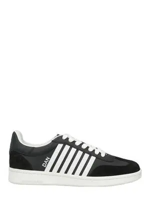 Dsquared2 Leather And Suede Low-top Sneakers - Black