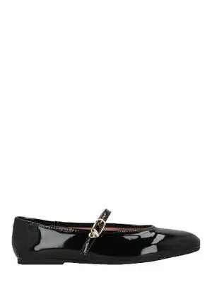Moschino Leather Ballet Flats - Black