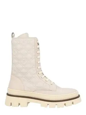 POLLINI Textile Fibers Ankle Boots - Beige
