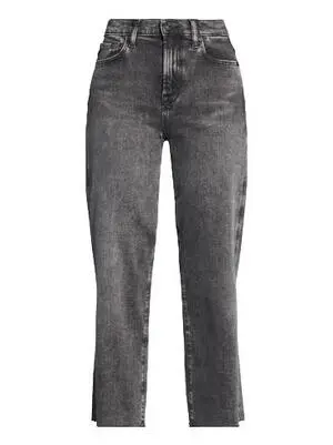 7 For All Mankind Straight-leg Cropped Jeans - Black