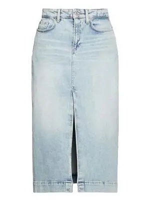 7 FOR ALL MANKIND 7 FOR ALL MANKIND Flared Denim Skirt With Front Slit