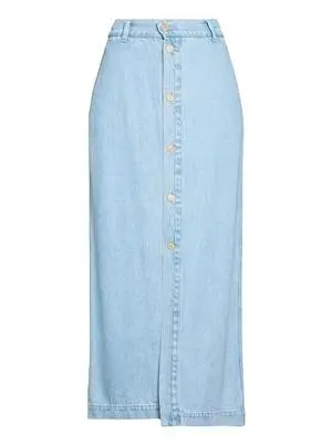 7 For All Mankind Lyocell Denim Skirt - Blue