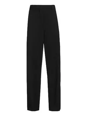 Burberry Wide-leg Virgin Wool Trousers - Black