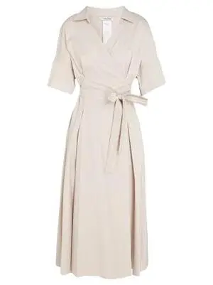 Max Mara Cotton Blend Maxi Dress - Grey