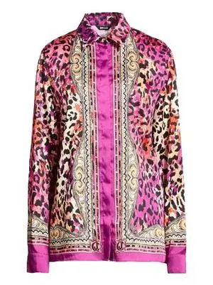 Just Cavalli Leopard-print Twill Shirt - Purple