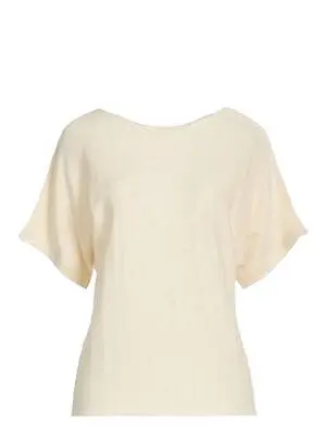 120% Lino Knit Linen And Silk Sweater - Cream