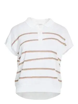 Peserico Pescarico Linen, Cotton, Viscose, Metal Fiber Polo Shirt - Beige