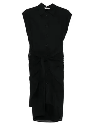 TELA D.piramid Shirt Midi Dress - Black