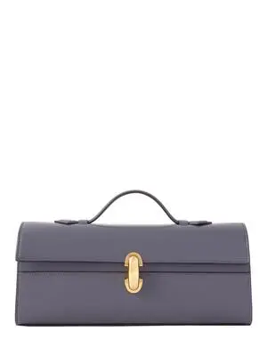 Savette Slim Symmetry Leather Tote - Blue