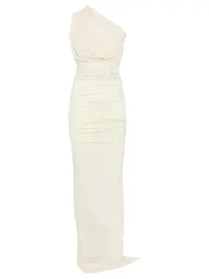 Rick Owens Avra One-shoulder Draped Maxi Dress - Neutrals