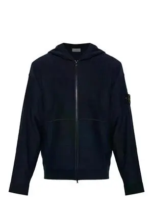 Stone Island Logo-patch Hoodie - Blue