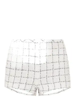 LIBEROWE Madeline Cotton-blend Tweed Straight-leg Shorts - White