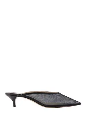 Le Monde Beryl 40 Mesh And Leather Pumps - Black