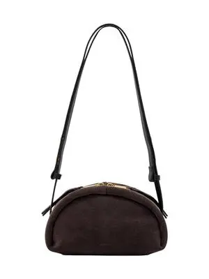ALLSAINTS Rosalie Arc Suede Crossbody Bag - Red