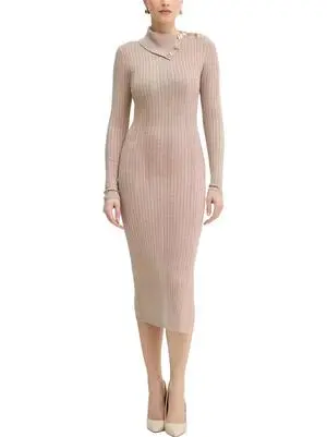 Guess Cable-knit Midi Dress - Neutrals