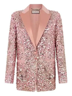 Philipp Plein Sequined Peak Lapel Blazer - Pink