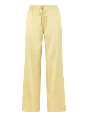 ETERNE Silk-Blend Satin Wide-Leg Pants