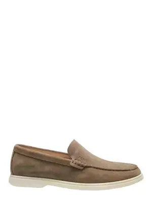 BOSS Sienne Suede Slip-on Loafers - Neutrals