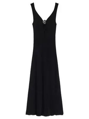 MARGHERITA MACCAPANI Tie-up Midi Dress - Black
