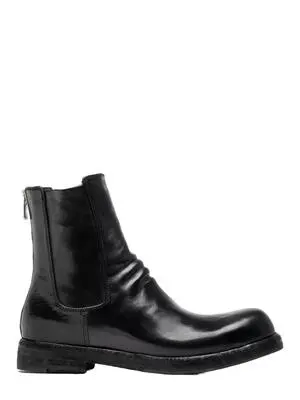 Officine Creative Bulla Dd Zip Leather Chelsea Boots - Black
