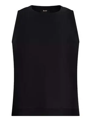 Herno Sleeveless Top With Side Slits - Black