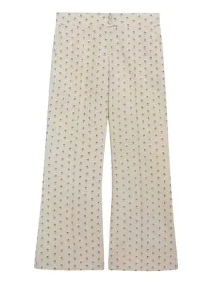 Valentino Garavani Floral-print Trousers - Neutrals