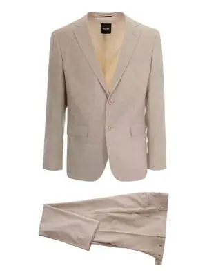 BOSS Two-piece Slim-fit Suit In Micro-patterned Fabric - Neutrals