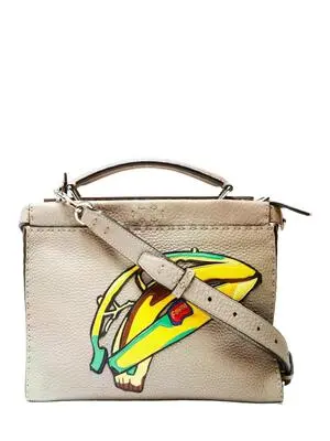 Fendi 2018 Peekaboo Leather Tote Bag - Neutrals