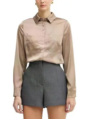 Guess Patch-pocket Shirt - Neutrals