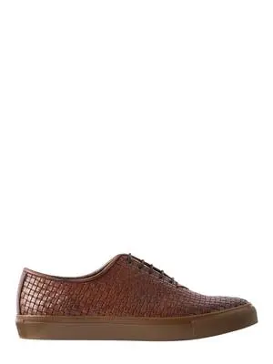 Grenson Mie Woven Leather Sneakers - Brown