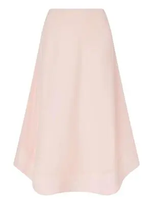 Stella McCartney Silk-crepe Midi Skirt Black