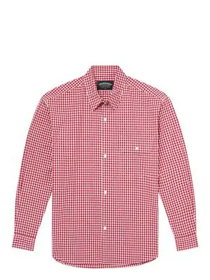 FRIZMWORKS Ease Gingham Cotton Shirt - Red