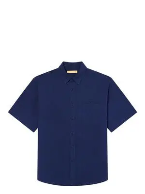 FRIZMWORKS Cotton-seersucker Shirt - Blue