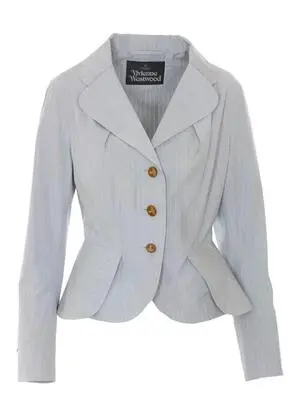 VIVIENNE WESTWOOD Striped Jacket With Buttons - Blue