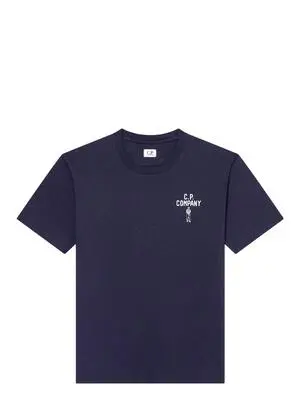 C.P. COMPANY Logo-print Cotton-jersey T-shirt - Blue