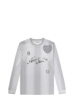 Acne Studios Logo-detailed Jersey T-shirt - Gray