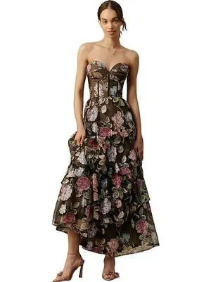 Dress The Population Layana Strapless Gown - Black