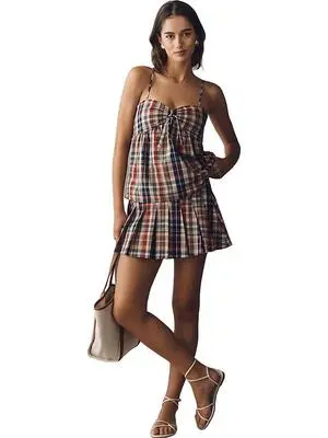 ROWING BLAZERS Plaid Cotton Tank Top - Classic Plaid