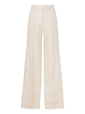 Max Mara Linen Wide-leg Trousers - Neutrals