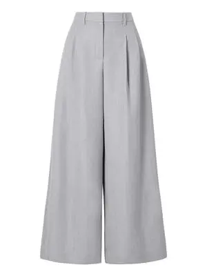 TWP Mid-rise Pleated Wide-leg Wool Pants - Blue