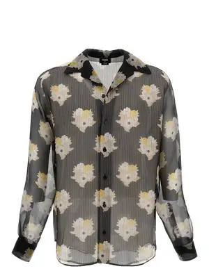 Fendi Double-layer Patterned Shirt - Black