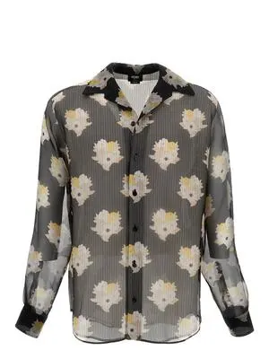 Fendi Camicia A Doppio Strato Fantasia - Nero