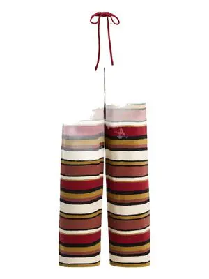 ZULU & ZEPHYR Striped Cotton-linen Knit Pants - Multi