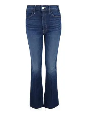 MOTHER The Hustler Flood Fray Jeans - Blue