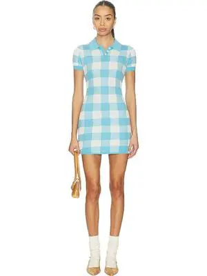 Guest In Residence Gingham Polo Dress - Blue