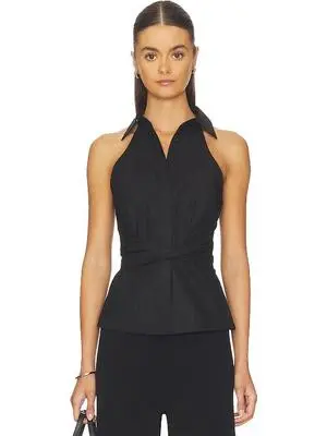 ALL THE WAYS Evie Button Up Top - Black