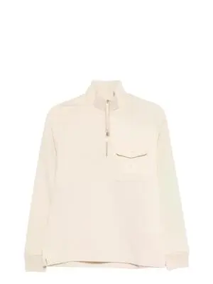 C.P. COMPANY Diagonal Raised Quarter-zip Sweatshirt - Neutrals